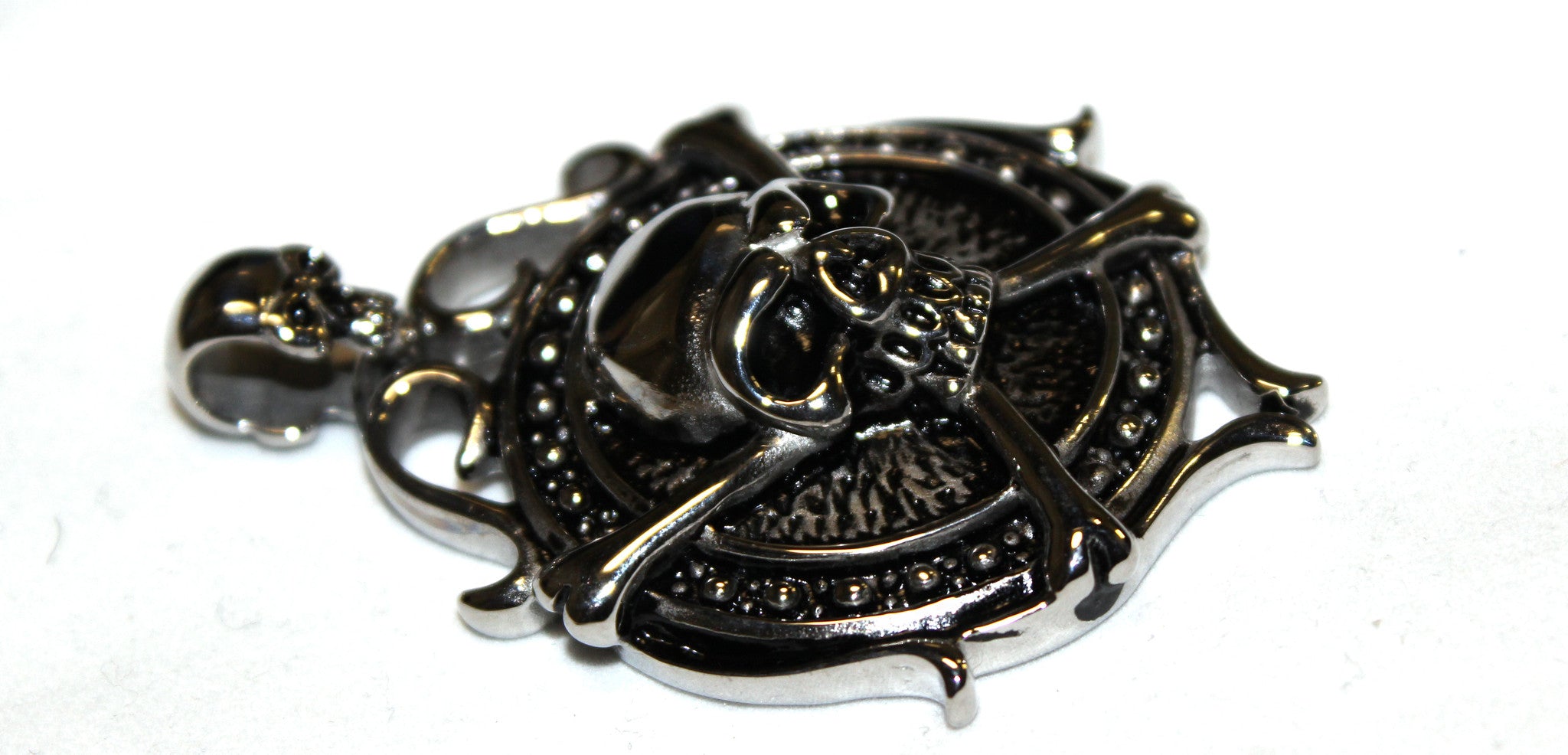 Stainless Steel Skull Shield with Cross and Bone- UDINC0486 – Until ...