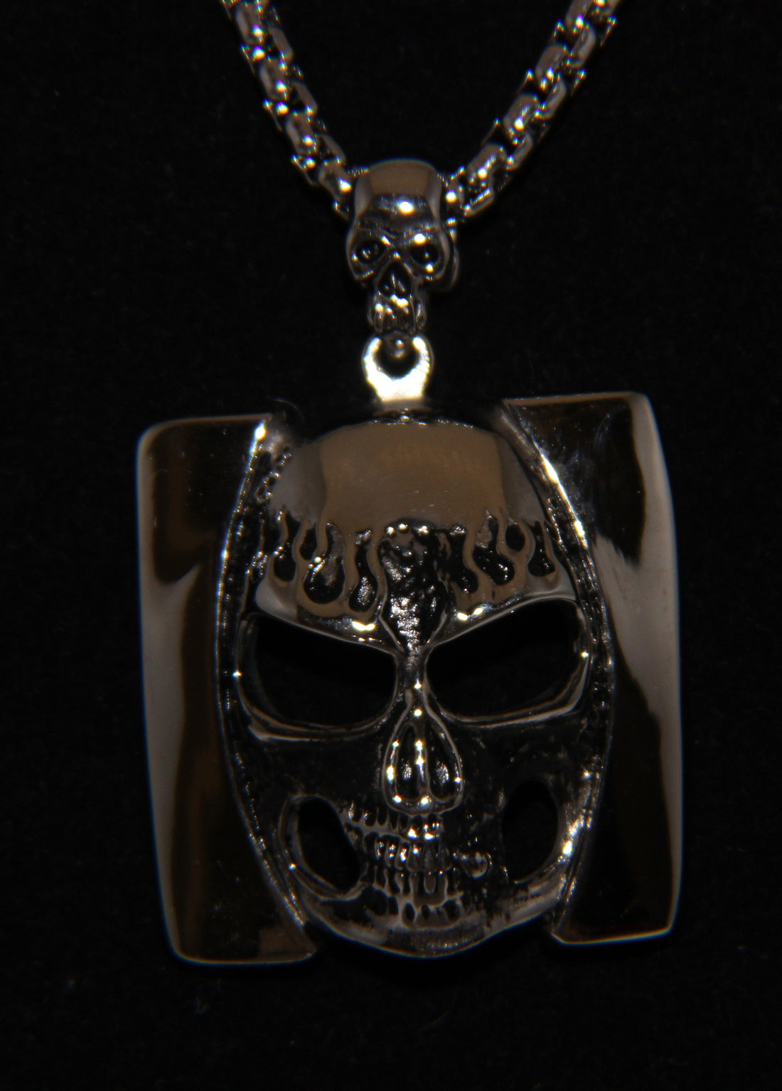 Stainless Steel Square Skull Pendant- UDINC0481 – Until Death, Inc.